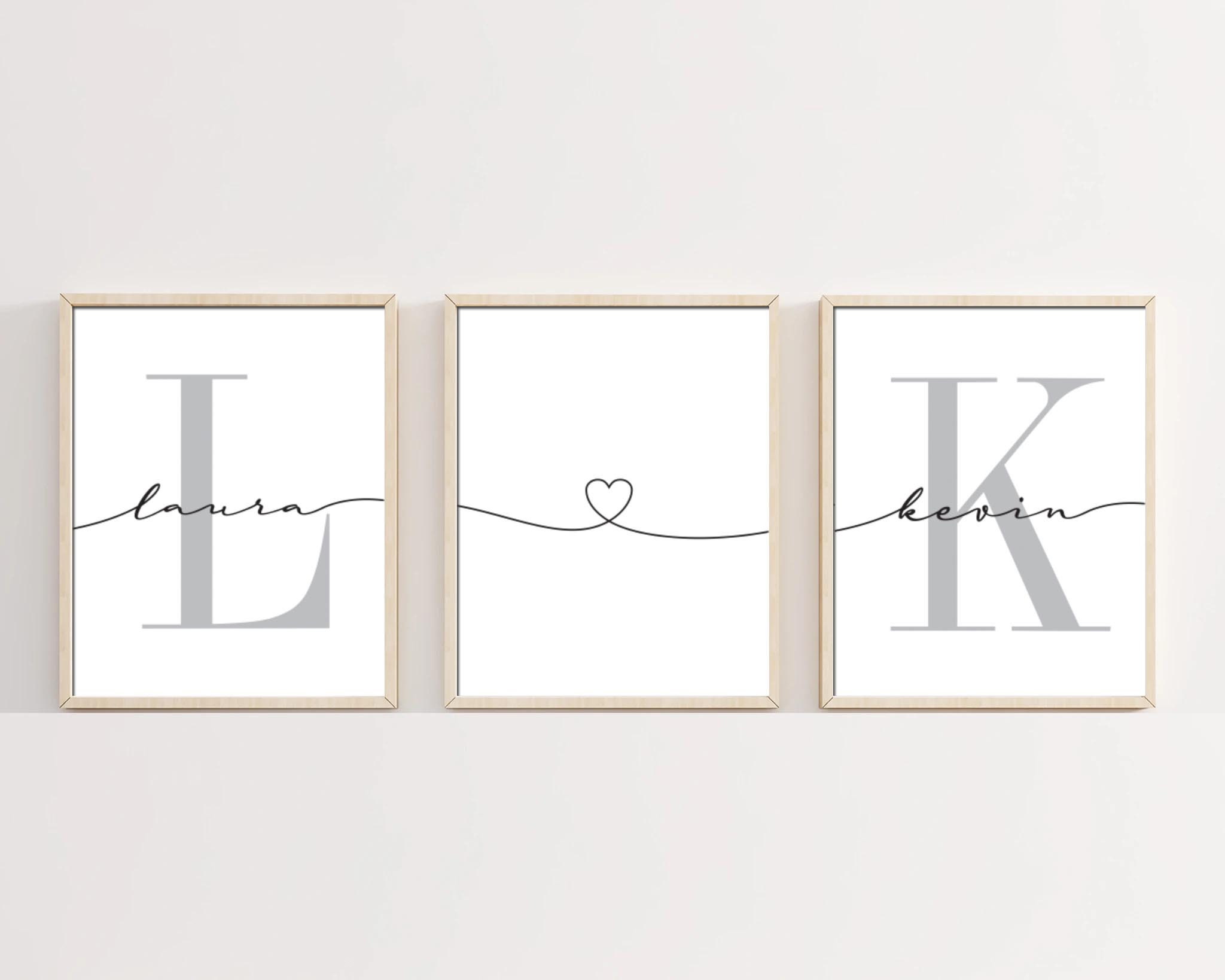 Personalised Couple Name Initial Monogram Digital Files Set of - Etsy
