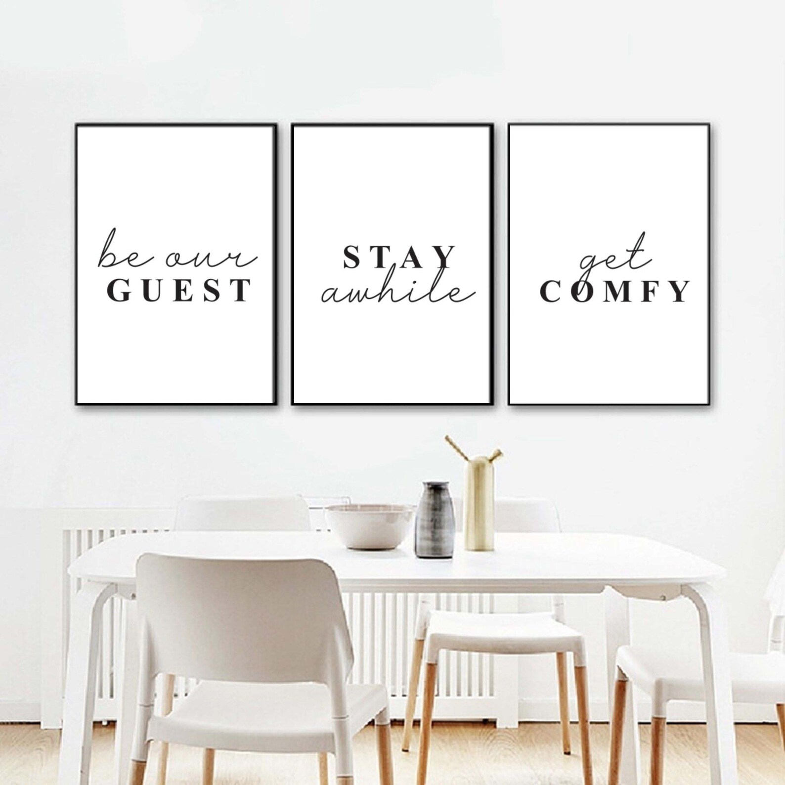 Guest room signs printable set of 3 be our guest stay awhile | Etsy
