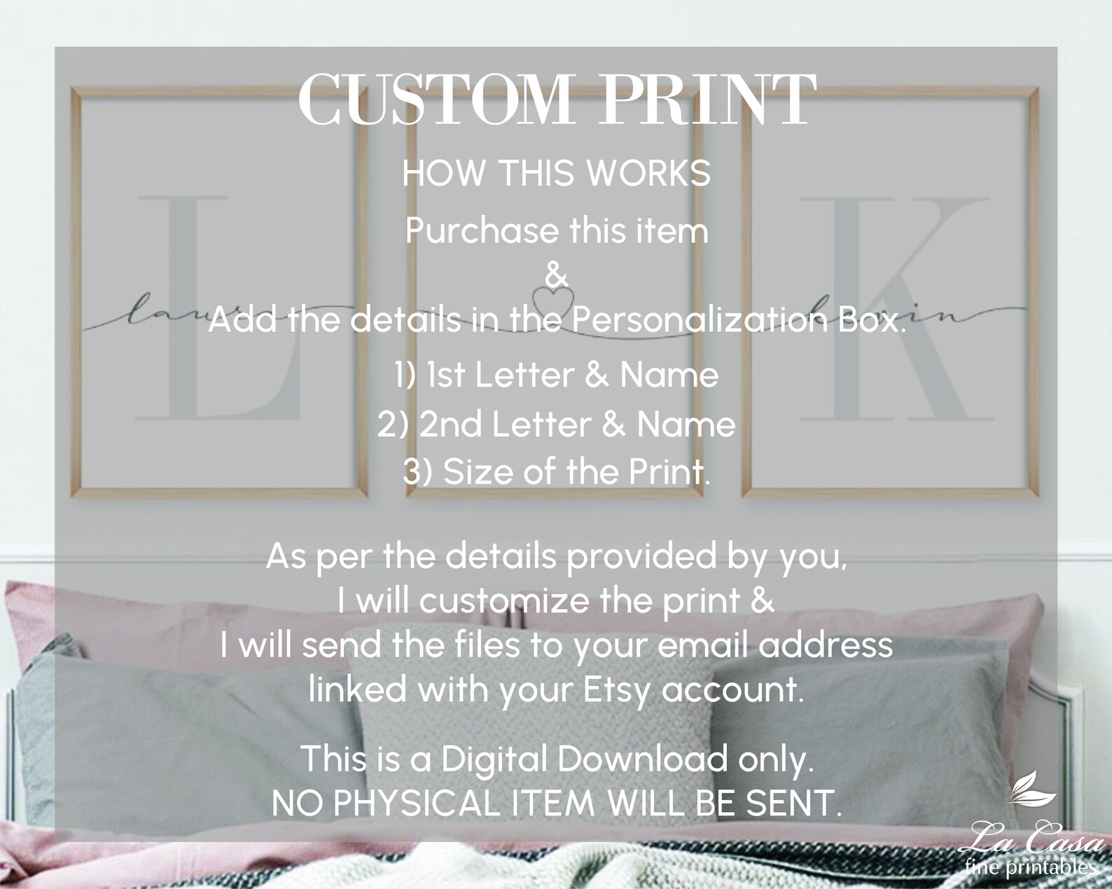 Personalised Couple Name Initial Monogram Digital Files Set of - Etsy