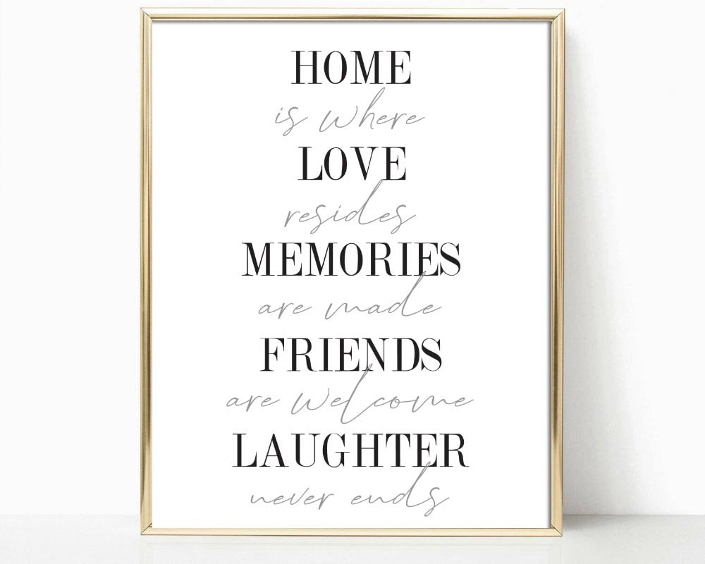 Home Family Poem Printable, Living Dining Room Entryway Hallway Art ...