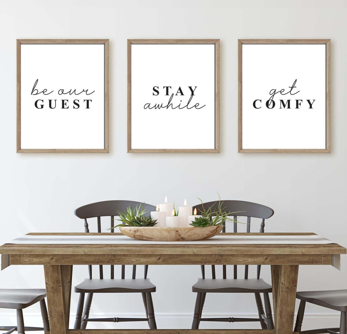 Guest room signs printable set of 3be our guest stay awhile | Etsy