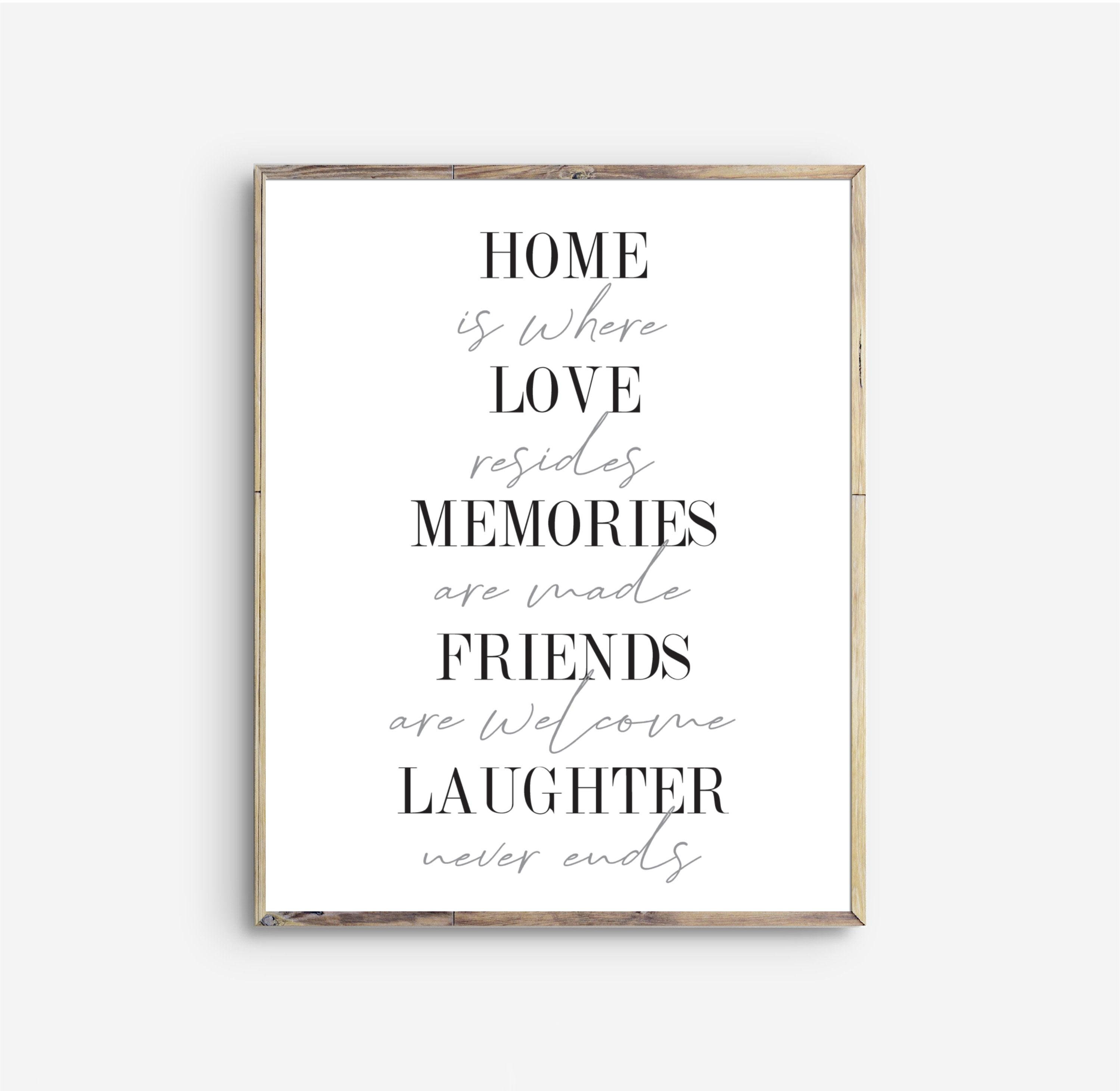 Home Family Poem Printable Living Dining Room Entryway | Etsy