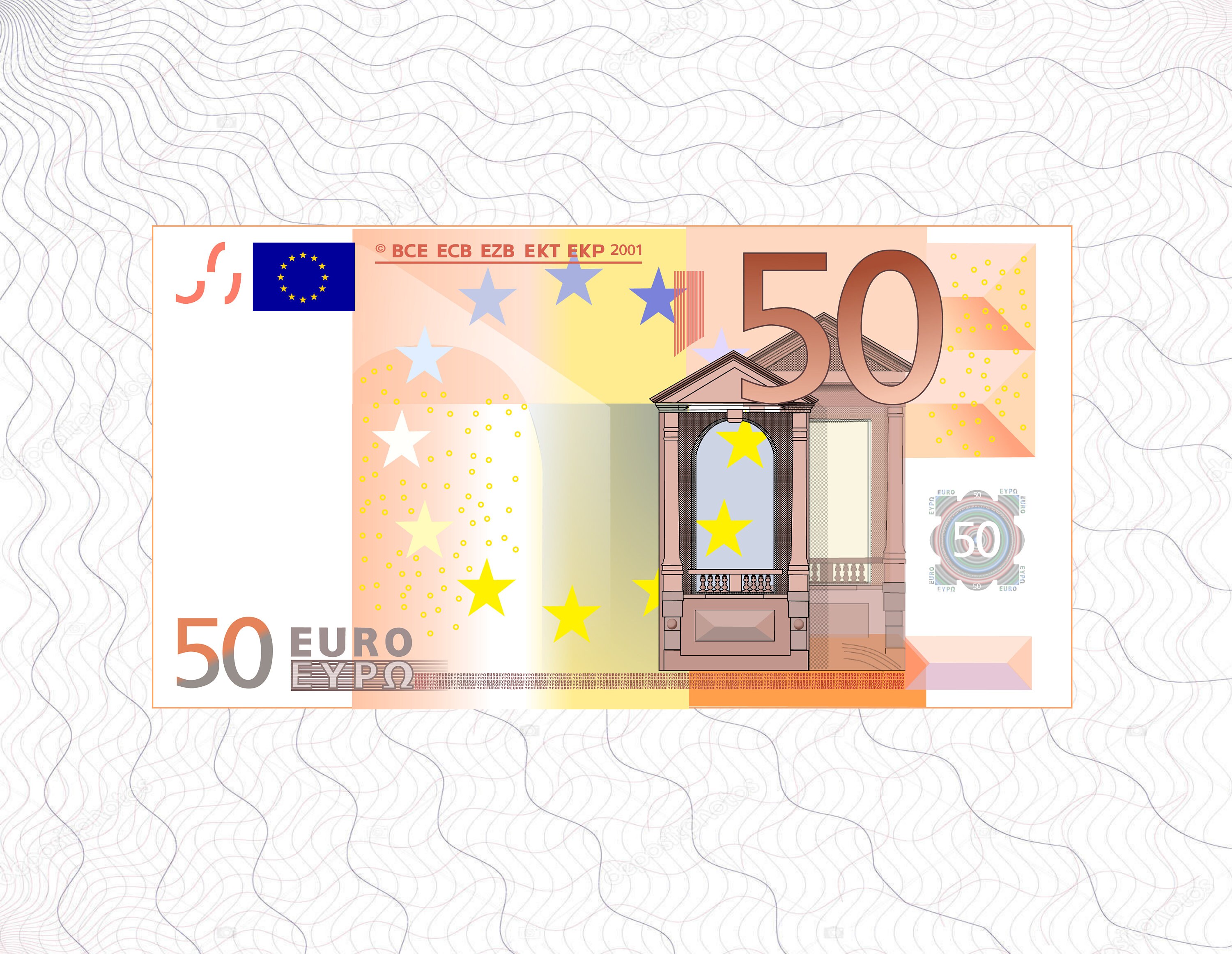 50 Euro Banknote SVG 50 Euro Note Clipart 50 Euro Bill Cut | Etsy