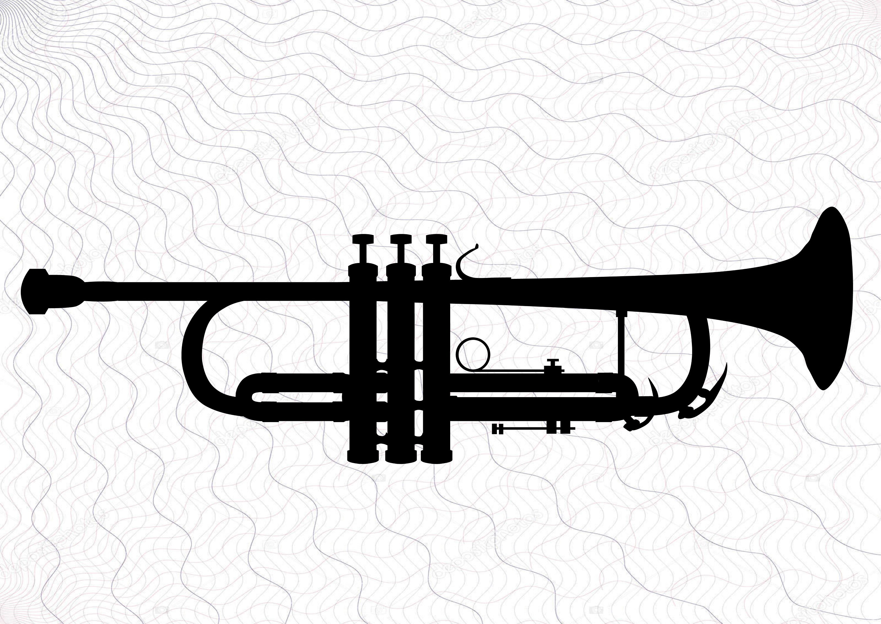 Trumpet SVG Trumpet Clipart Trumpet Cut Files For | Etsy