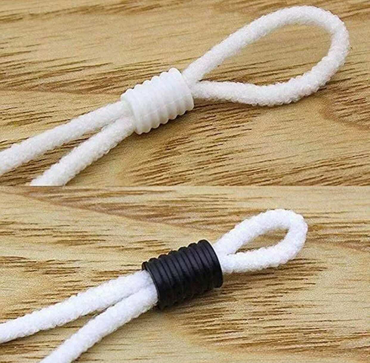 Adjustable Buckle Stops Elastic Cord + 1 Crochet Hook, for DIY Mask ...