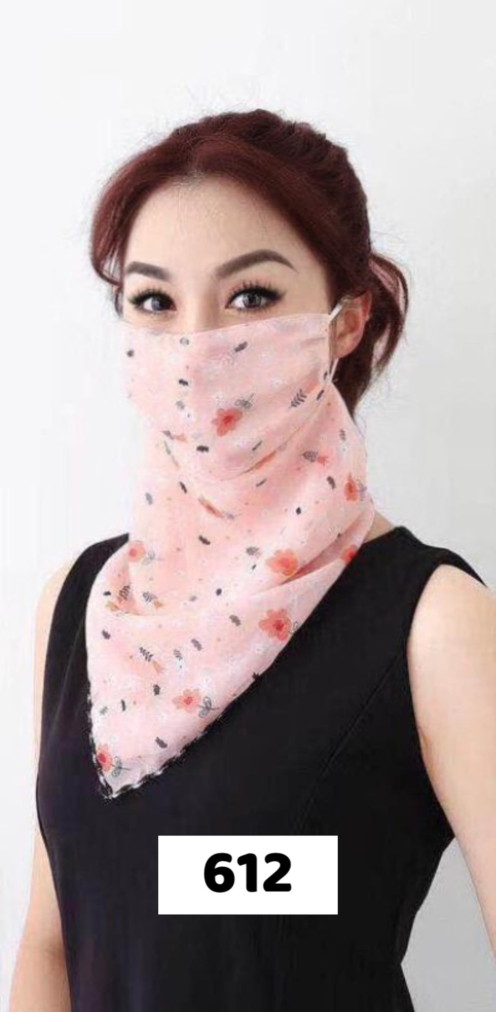 BANDANA FACE SCARF - Chiffon Face Mask - Gaiter Scarf Mask - Ear Loop ...