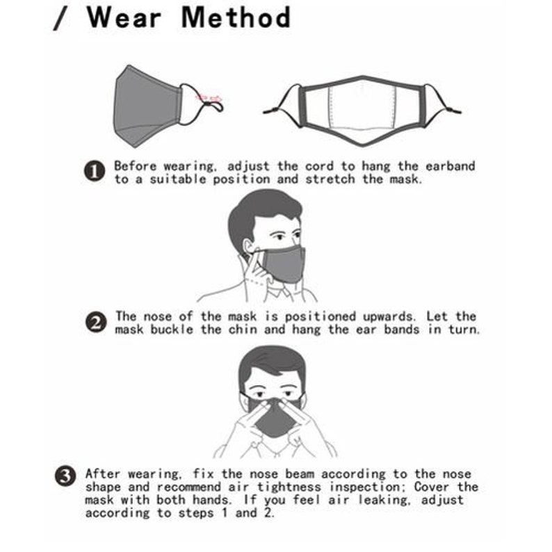 4 Pack Face Mask With Nose Wire - Multi Layers - Personalized Mask ...