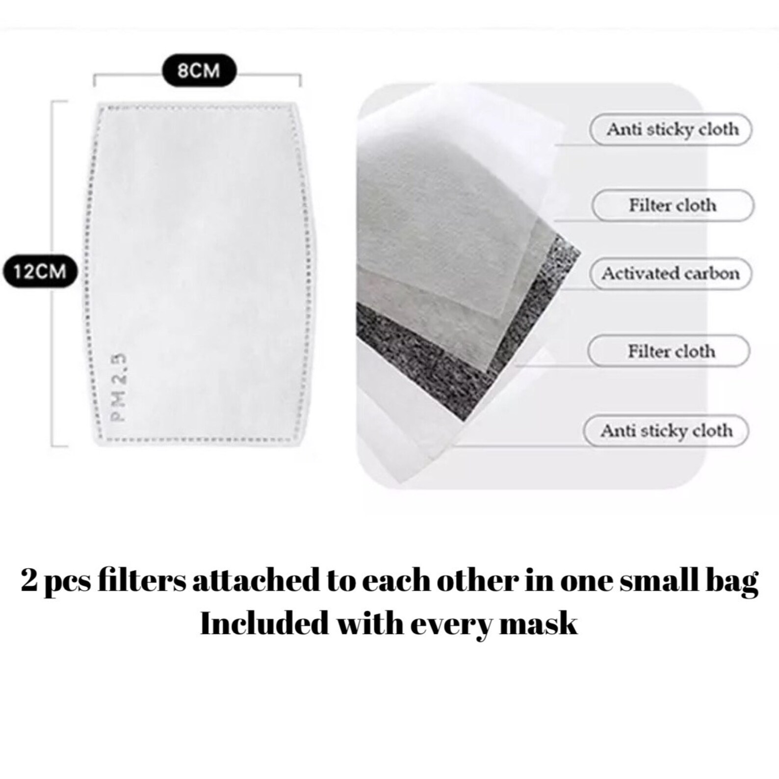 4 Pack Face Mask With Nose Wire - Multi Layers - Personalized Mask ...