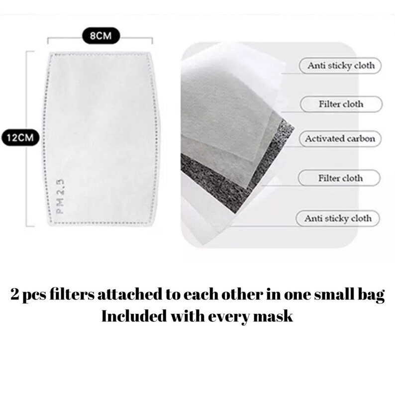 4 Pack Face Mask With Nose Wire - Multi Layers - Personalized Mask ...