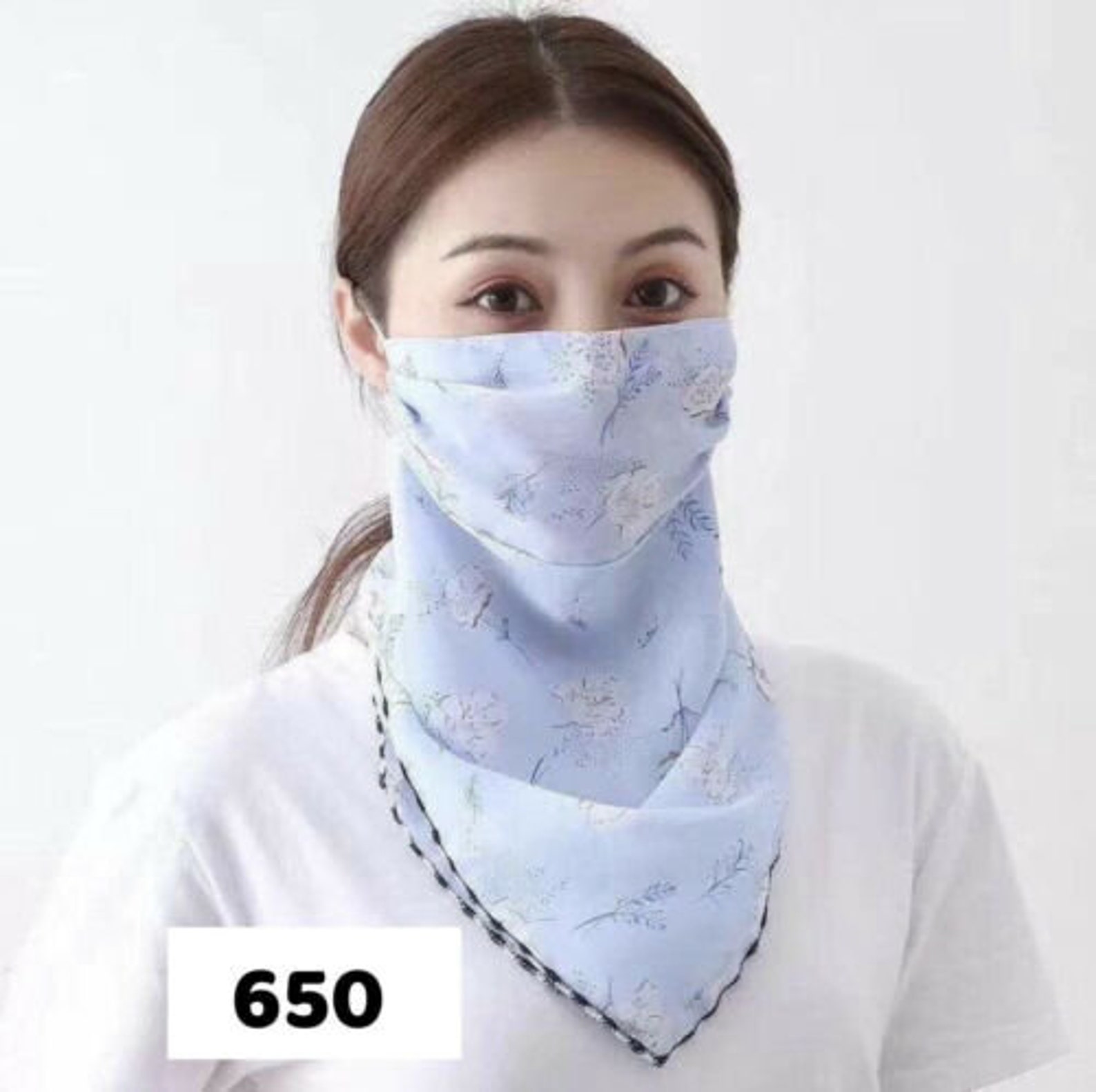 BANDANA FACE SCARF - Chiffon Face Mask - Gaiter Scarf Mask - Ear Loop ...