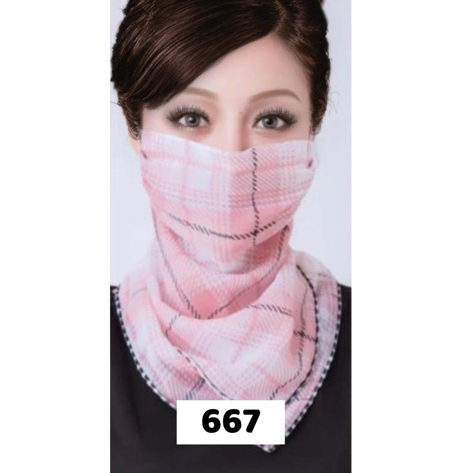 BANDANA FACE SCARF - Chiffon Face Mask - Gaiter Scarf Mask - Ear Loop ...