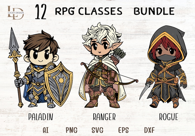 Dnd 12 RPG Classes Bundle Svg | Snowman Svg | DND Classes Svg | RPG ...