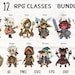 Dnd 12 RPG Classes Bundle Svg | Snowman Svg | DND Classes Svg | RPG ...