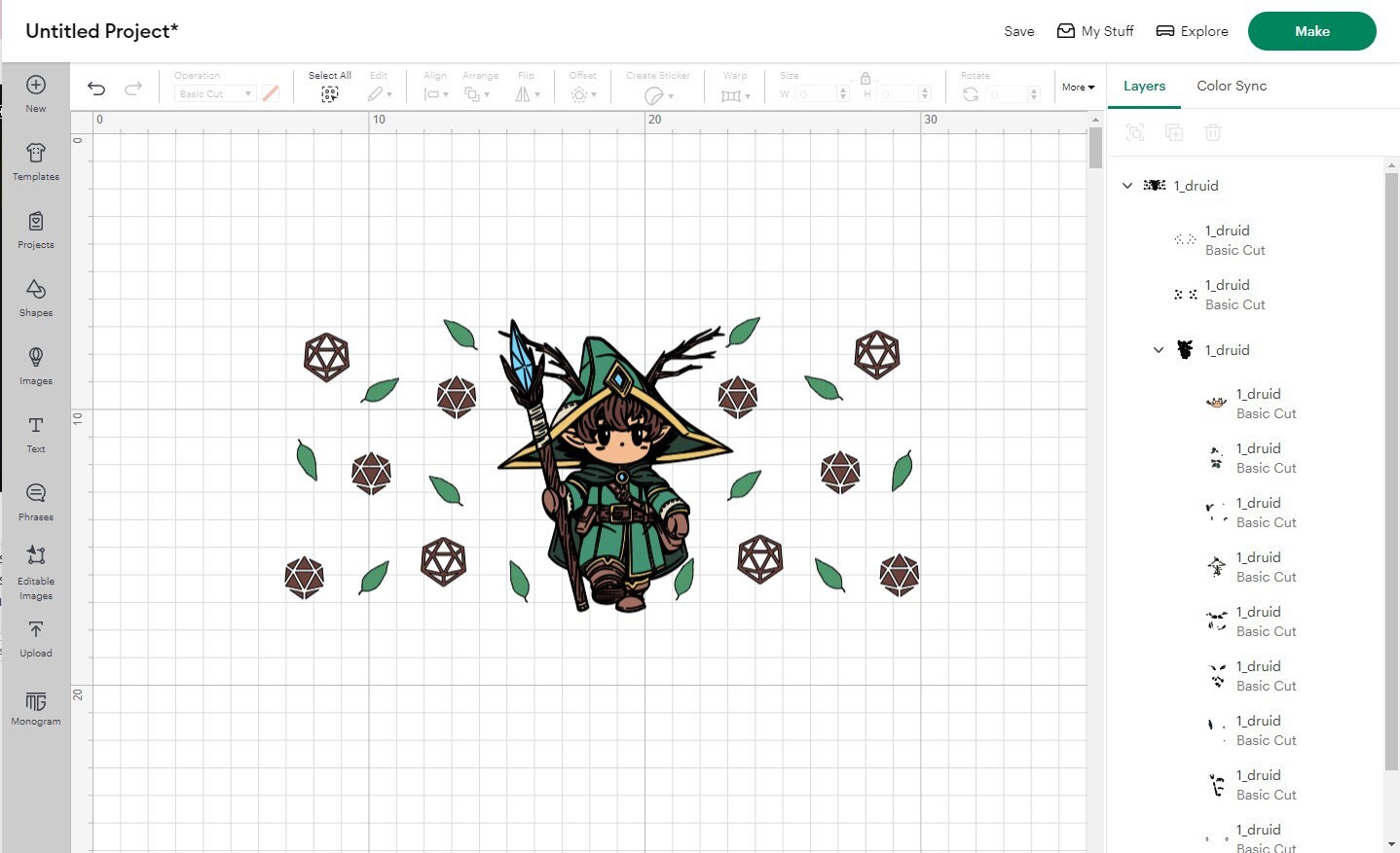 Dnd Druid Cute 16 Oz Libbey Glass Can Warp Svg | Rpg Game | Druids ...