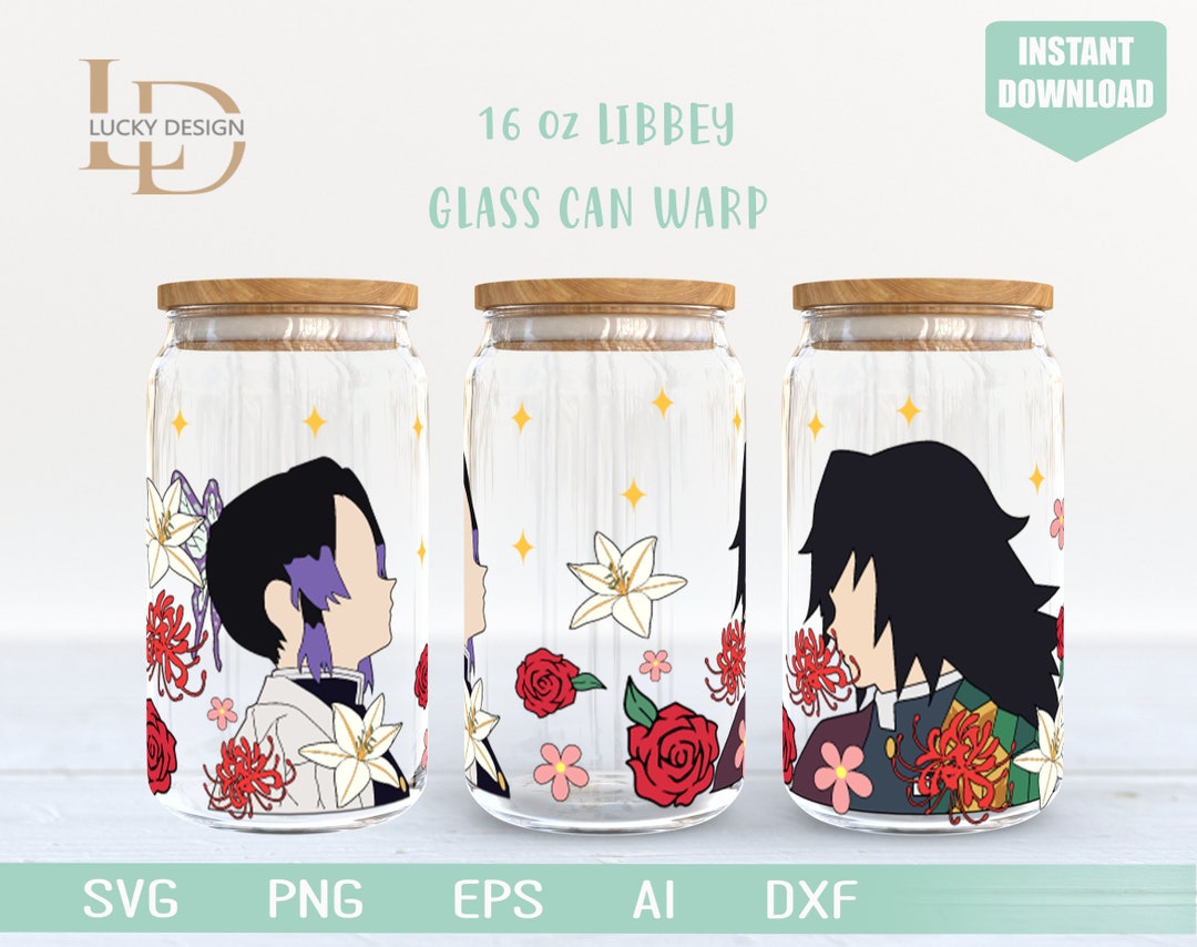 Anime Svg | Demon Manga 7 16 Oz Glass Can Warp Libbey | Japanese ...