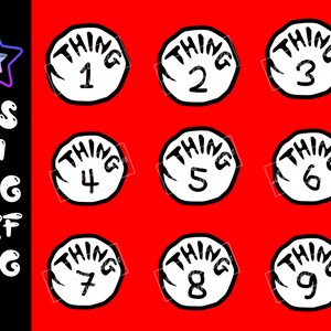 Thing 1 Thing 2 Svg, Thing Digital Download, Thing Number Svg, Thing ...