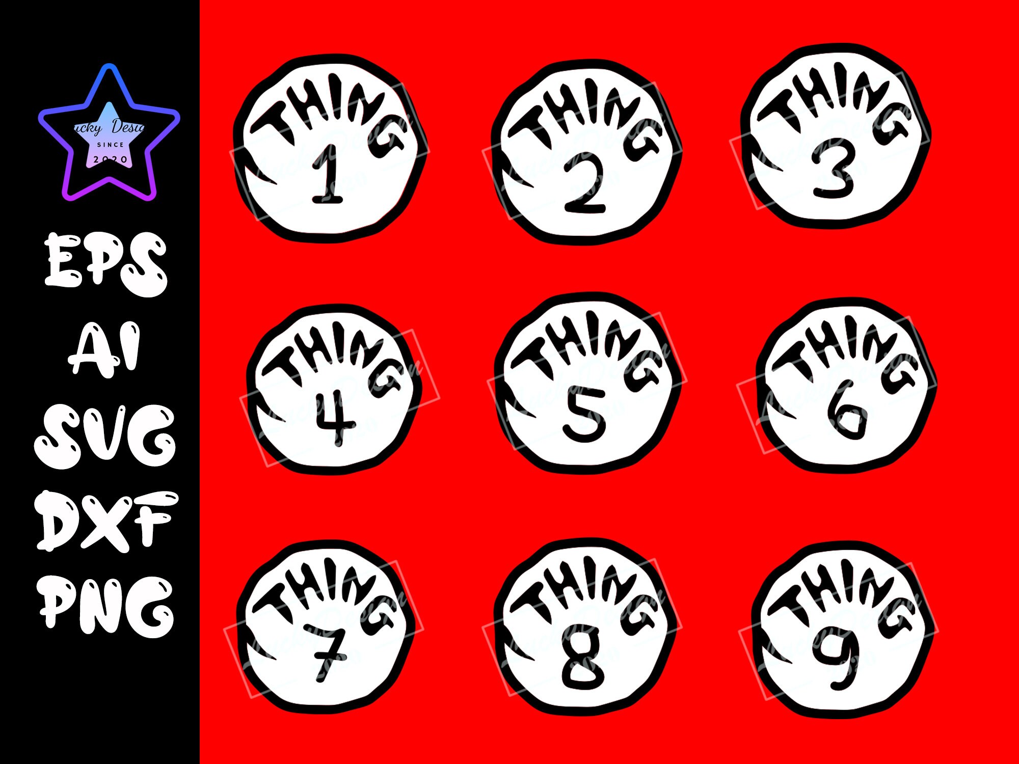 Thing 1 Thing 2 Svg Thing Digital Download Thing Number Svg - Etsy UK