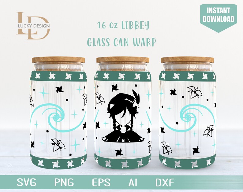 5 Anime Svg Bundle 16 Oz Glass Can Warp Libbey | Anime Svg |game SVG ...