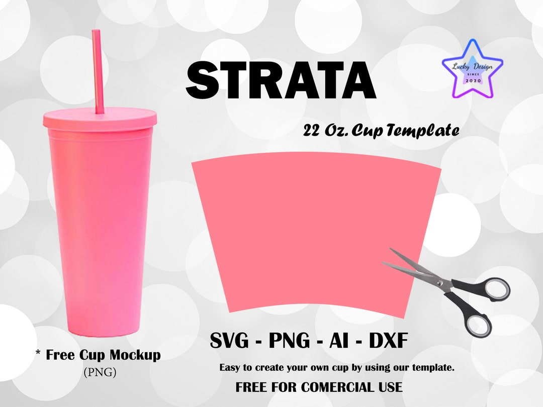 22 Oz Strata Template Svg, Png, Dxf, Eps Strata Tumbler Template DIY ...