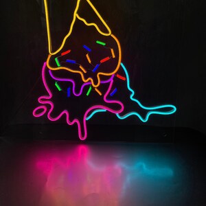 Melted Ice Cream LED Neon Sign - Etsy