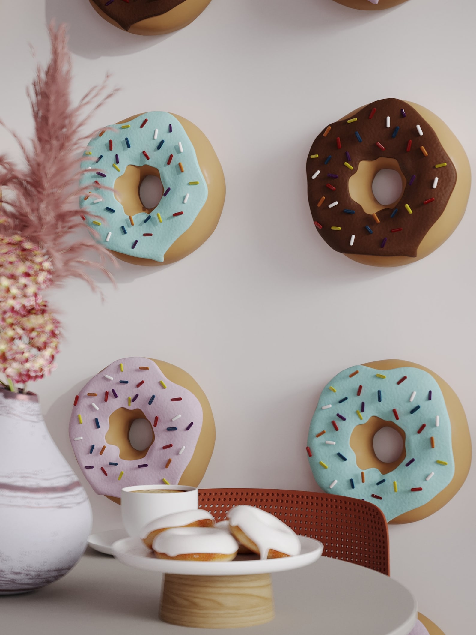 Set of 3 Giant Fake Donut for Wall Decoration Display Decor - Etsy
