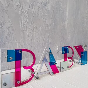Modern Style Custom Letters, Baby From Acrylic, Abstract Multicolored ...