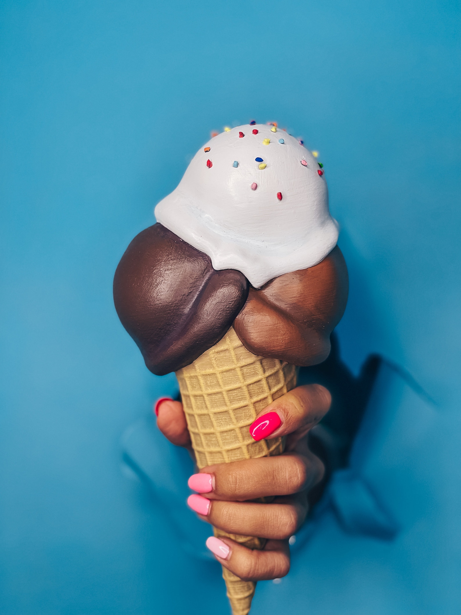 Set of 3 Fake Ice Cream Cones With Flakes. - Etsy