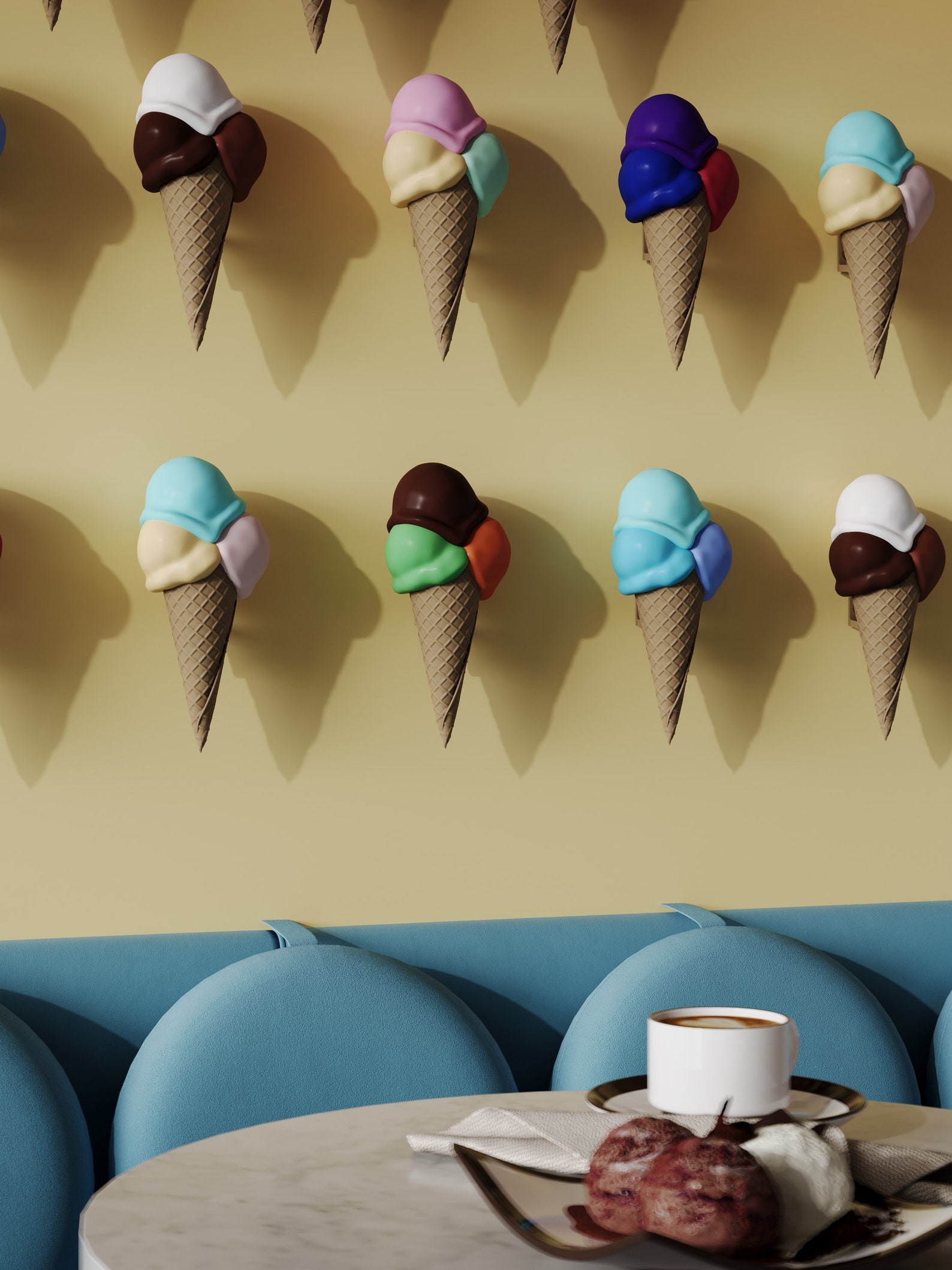 Set of Fake Gelato for Wall Decoration Prop Ice Cream Decor - Etsy