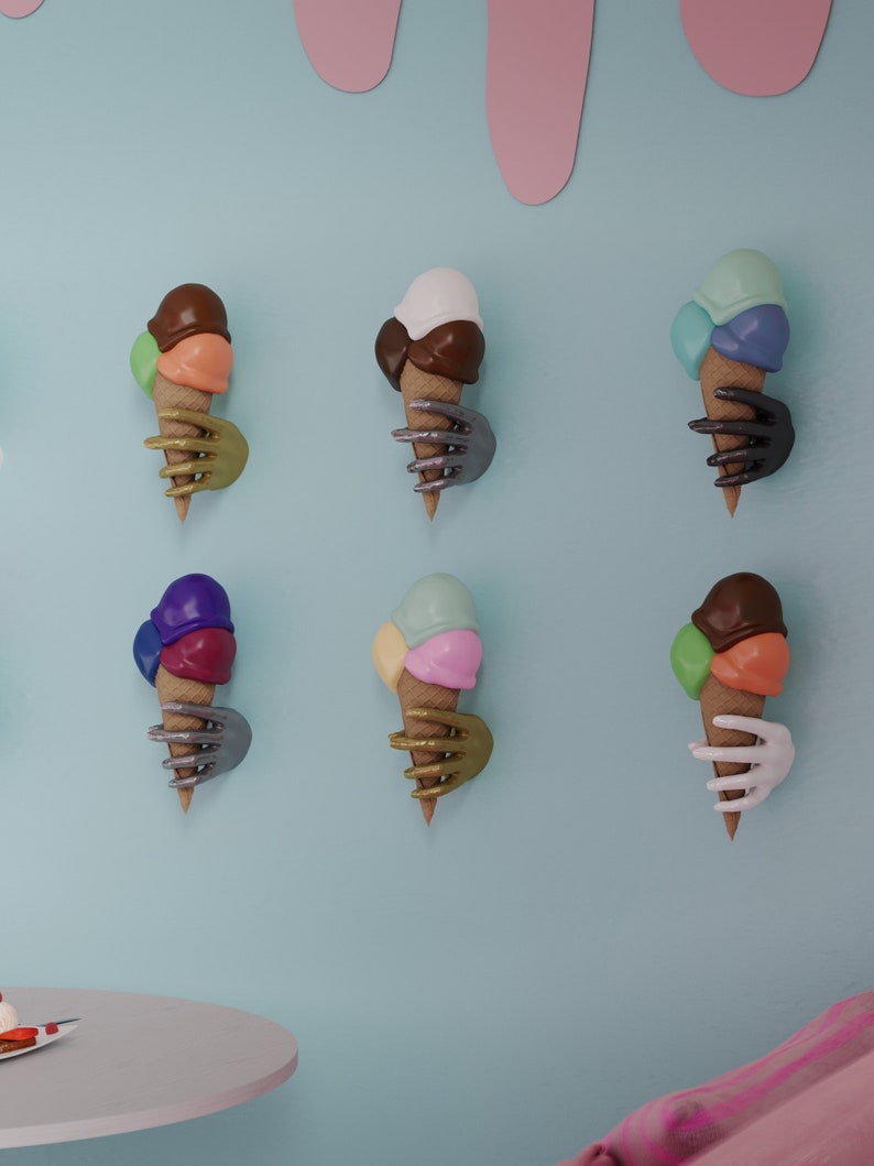 Fake Ice Cream Cones Set of 3pcs Window Display Fake Ice - Etsy