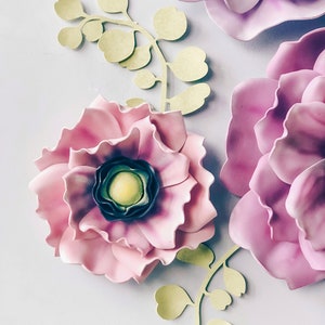 Set of 9 Foam Anemone and Poppy Flowers and 7 Leaves - Etsy