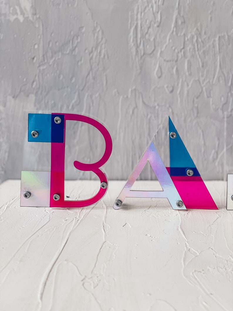 Modern Style Custom Letters, Baby From Acrylic, Abstract Multicolored ...