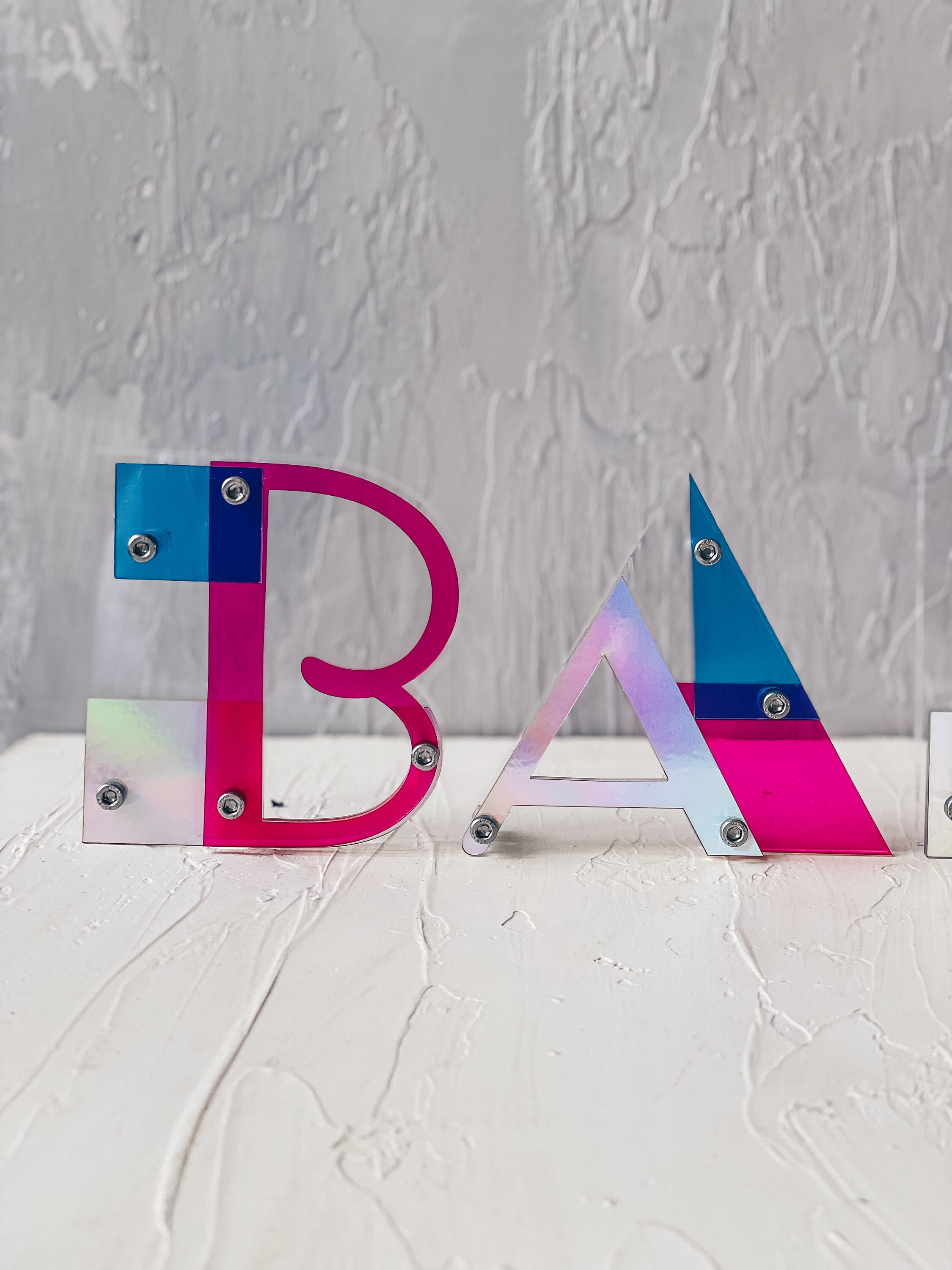 Modern Style Custom Letters, Baby From Acrylic, Abstract Multicolored ...