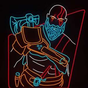 Viking Character LED Neon Sign - Etsy
