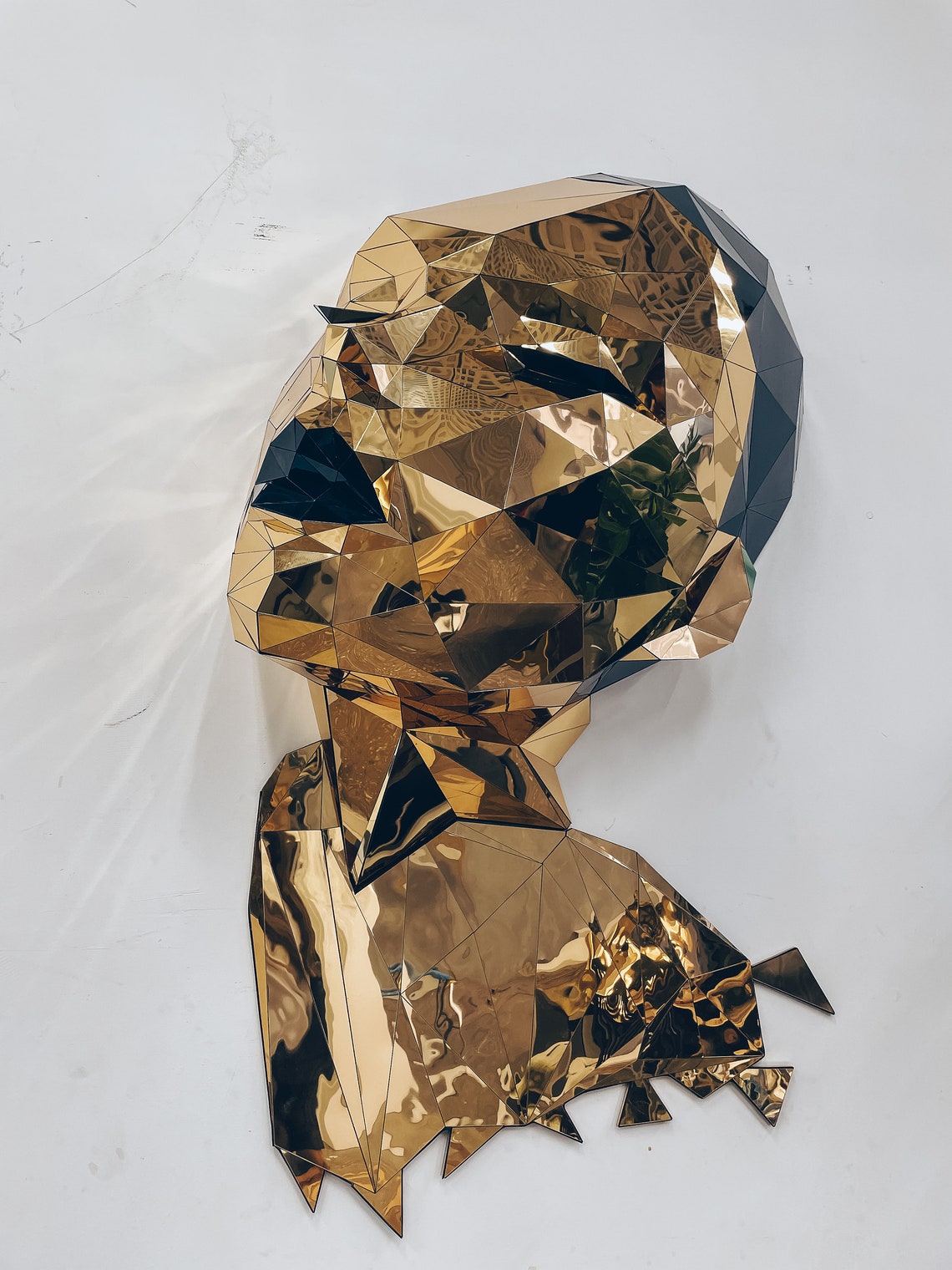 Low Poly Art Low Poly Mirror Woman 3D Printed Wall Art - Etsy