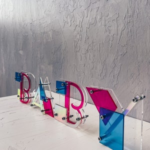 Modern Style Custom Letters, Baby From Acrylic, Abstract Multicolored ...