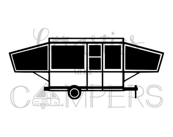 Pop up camper svg | Etsy