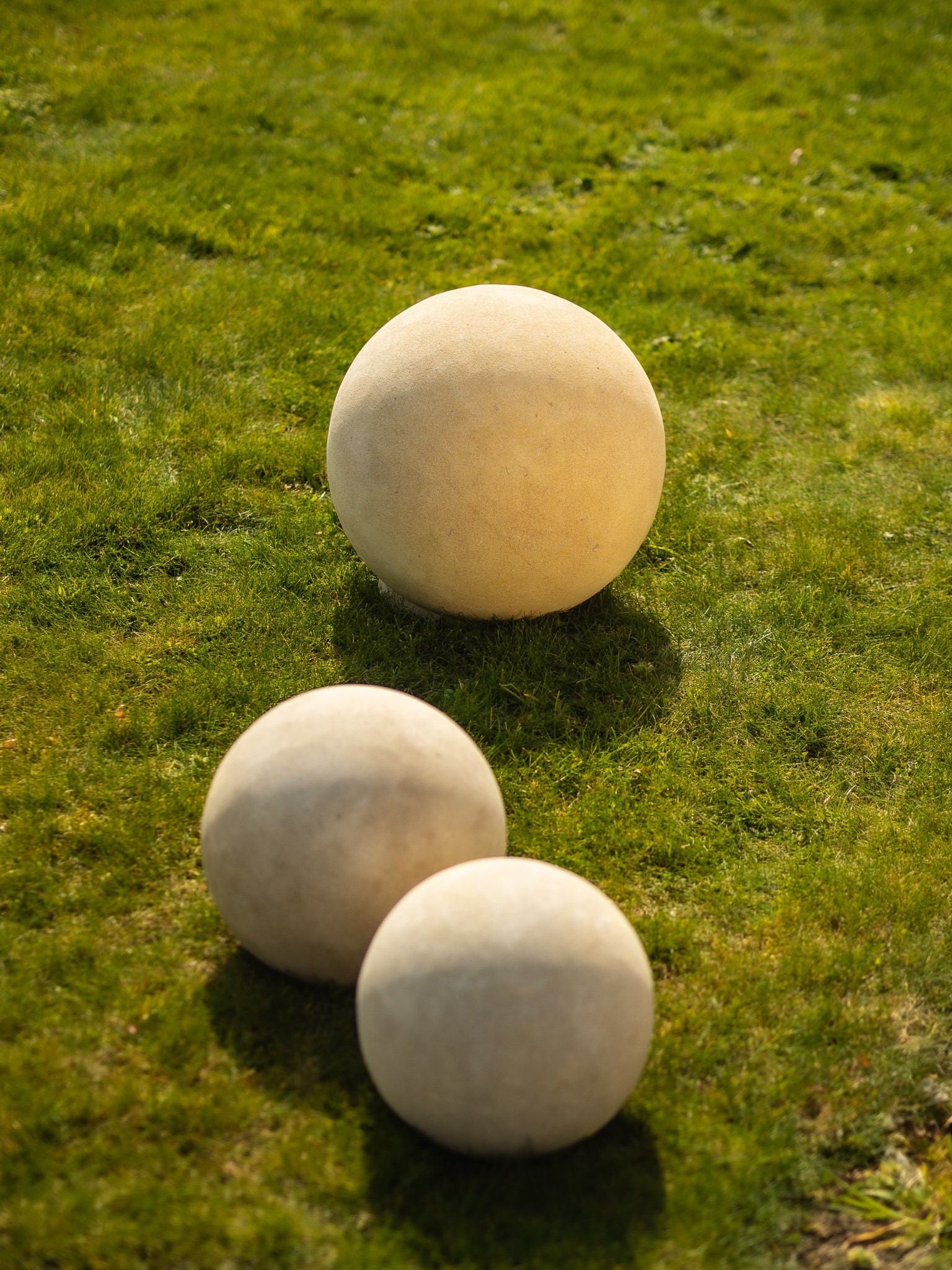 Stone Ball – Hand Carved, Natural Stone Sphere Garden Ornament - Etsy UK