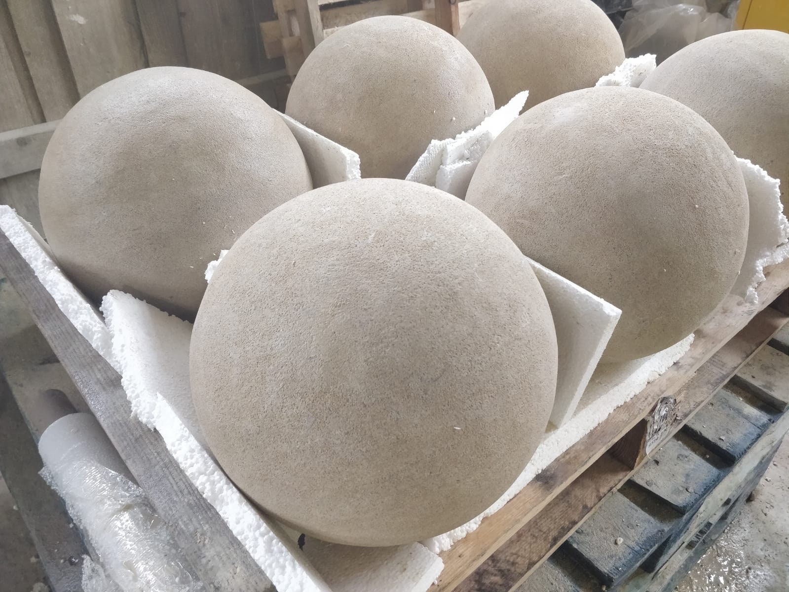 Stone Ball Hand Carved Natural Stone Sphere Garden Ornament - Etsy UK