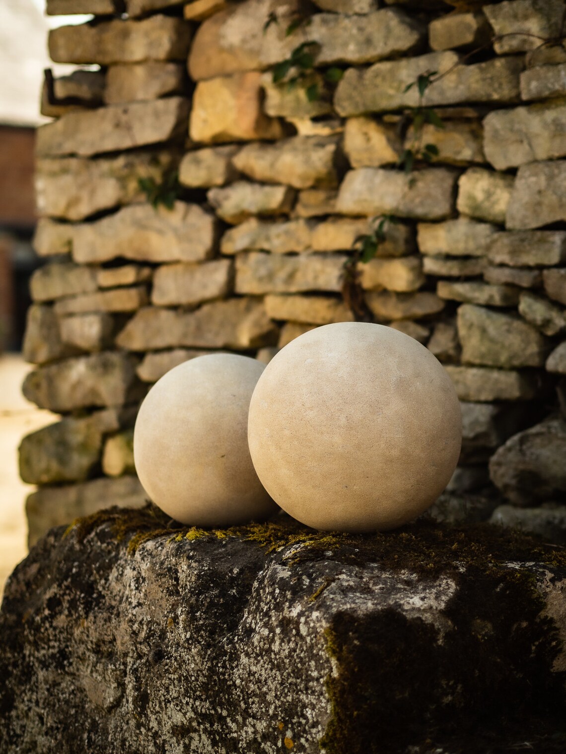 Stone Ball Hand Carved Natural Stone Sphere Garden Ornament - Etsy UK