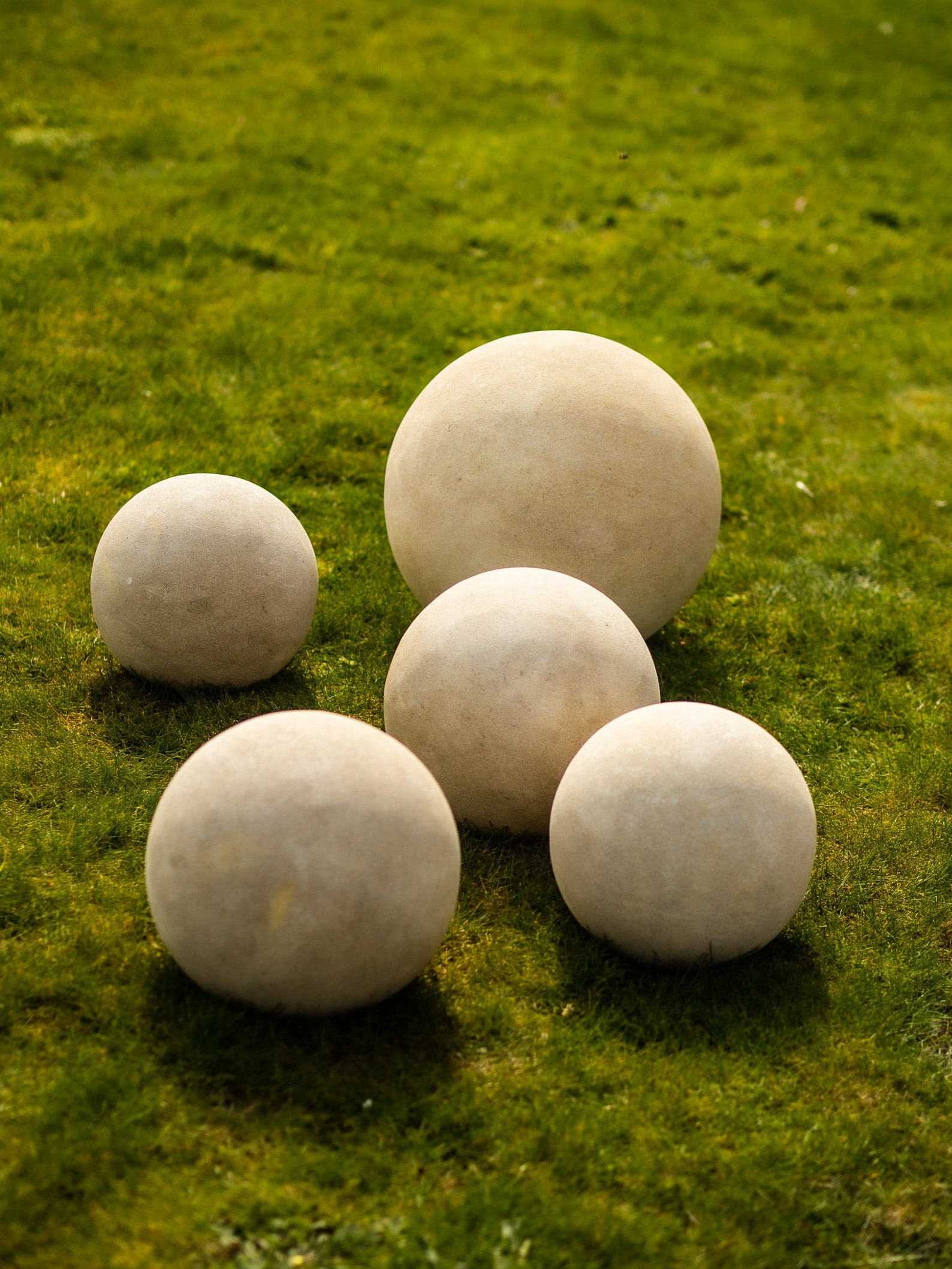 Stone Ball – Hand Carved, Natural Stone Sphere Garden Ornament - Etsy UK