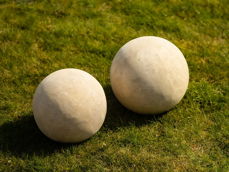 Stone Ball – Hand Carved, Natural Stone Sphere Garden Ornament - Etsy UK