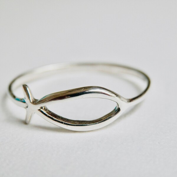 Ichthus Fish Ring - Etsy
