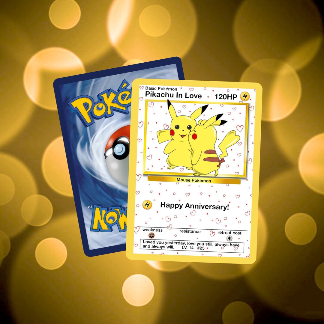 Happy Anniversary Pikachu Card - Etsy