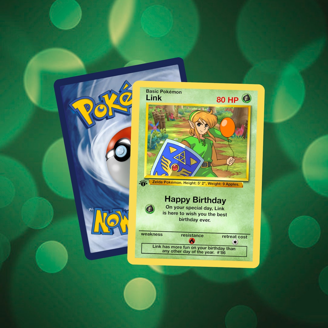 Custom Birthday Link Card Zelda - Etsy