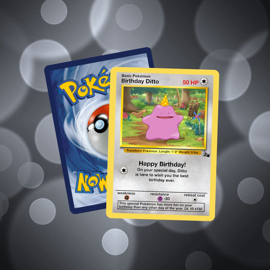 Custom Ditto Happy Birthday Card - Etsy