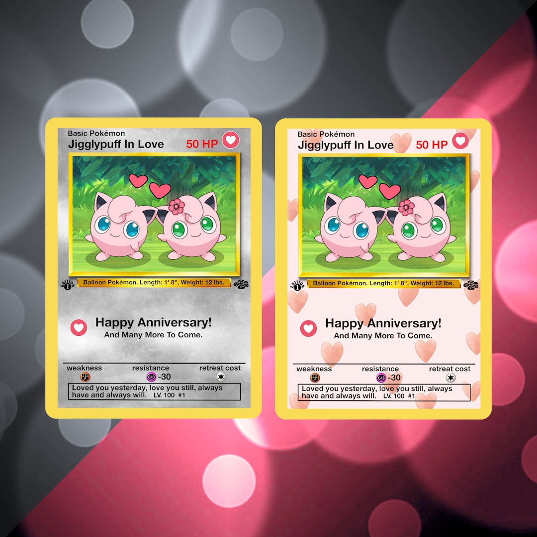 Happy Anniversary Jigglypuff Card - Etsy