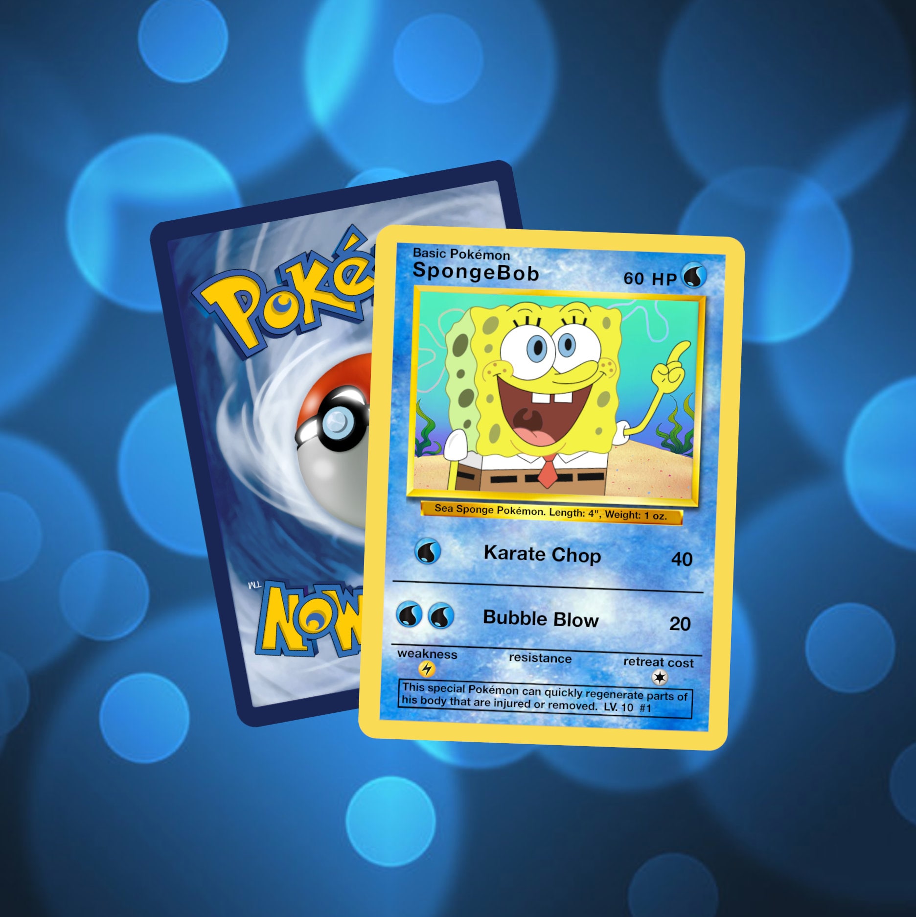 Spongebob Squarepants Pokemon Cards