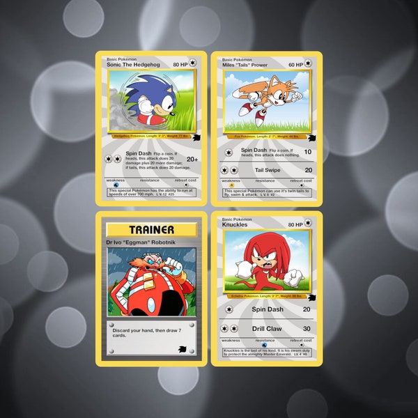 Sonic the Hedgehog Trading Cards - Etsy