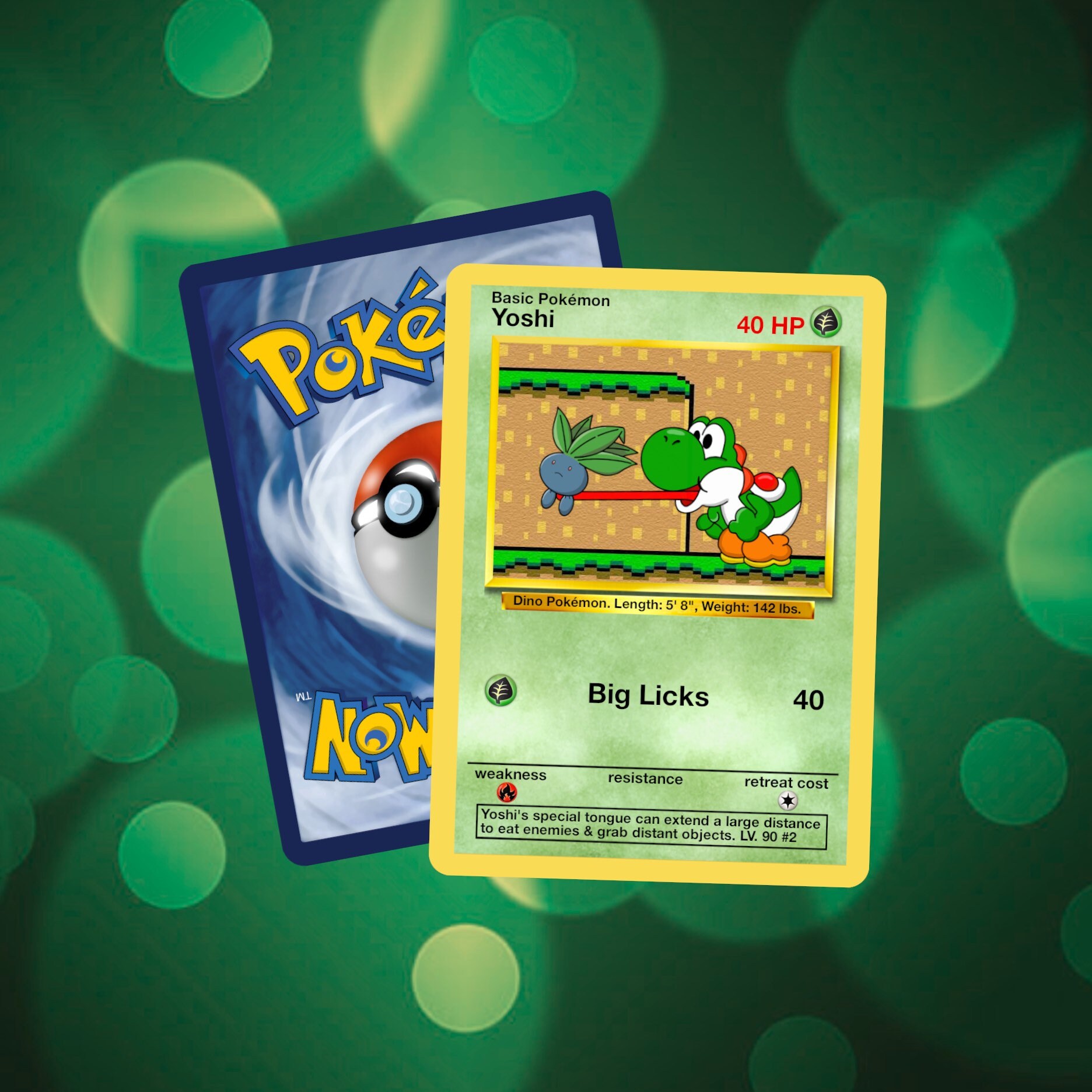 Pikachu Super Mario Yoshi & Bowser Custom Pokemon Cards - Etsy Canada