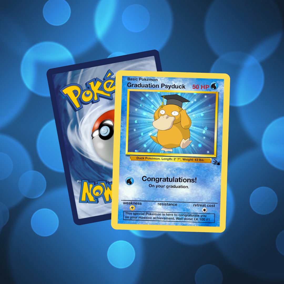 Custom Graduation Psyduck Card - Etsy